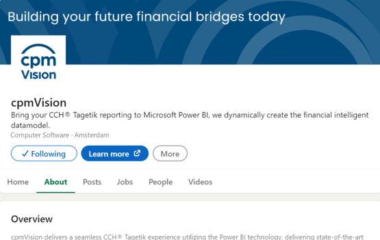 cpmVision | Intelligently connecting Power BI to CCH® Tagetik